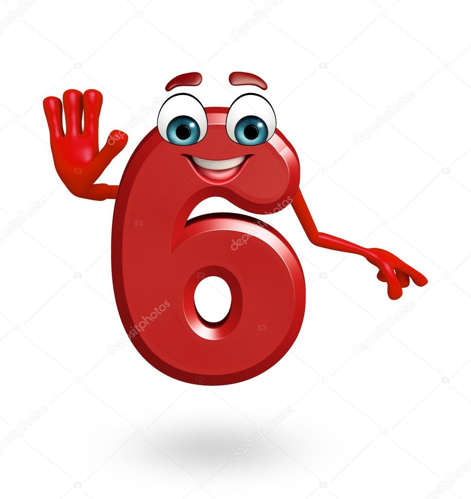 Cartoon character of six digit Stock Illustration by ©pixdesign123 ...