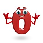 Number Zero Cartoon Character — Stock Photo © HitToon #12493230