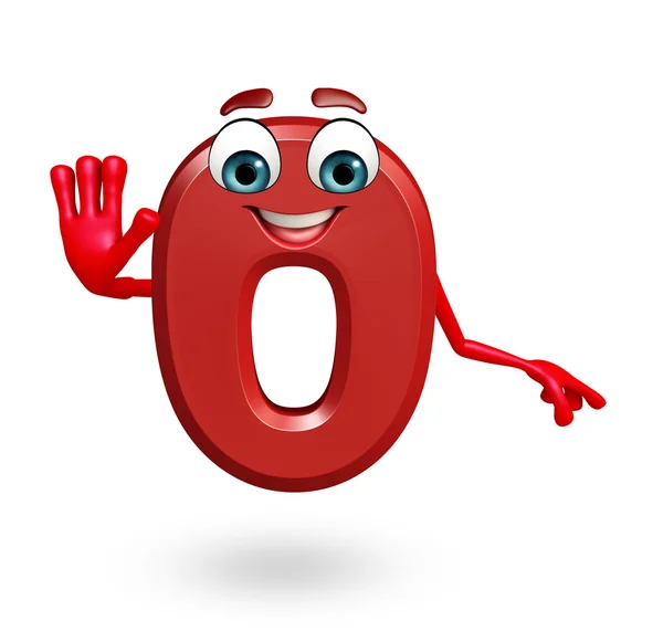 Number Zero Cartoon Character — Stock Photo © HitToon #12493230