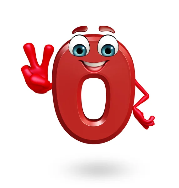 Number Zero Cartoon Character — Stock Photo © HitToon #12493230