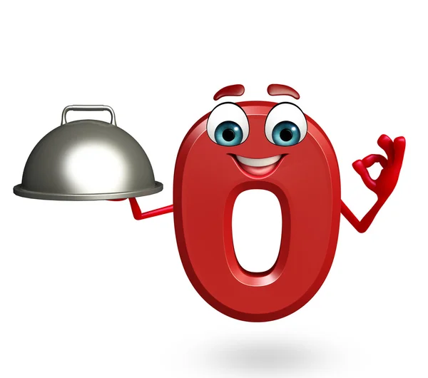 Number Zero Cartoon Character — Stock Photo © HitToon #12493230