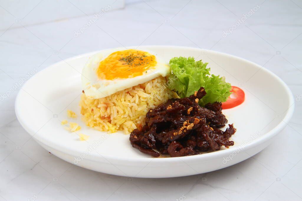Foto de comida filipina recién cocida llamada Tapsilog que significa ...