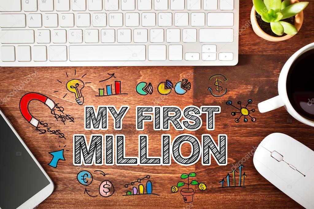 My First Million concept with workstation — Stock Photo © Melpomene ...