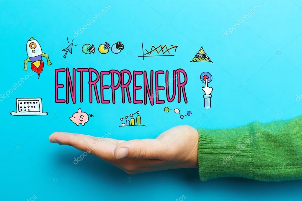 Entrepreneur concept with hand Stock Photo by ©Melpomene 122095996
