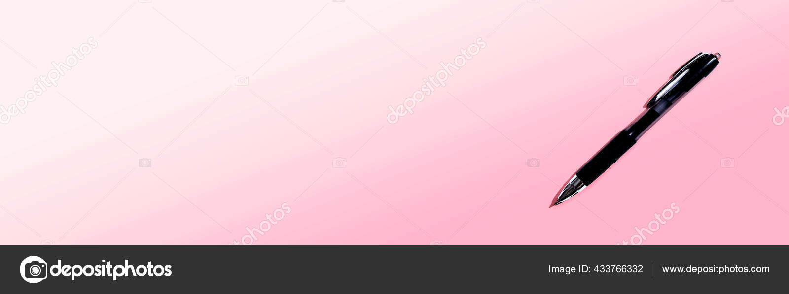 Black pen with shadow — Stock Photo © Melpomene #433766332