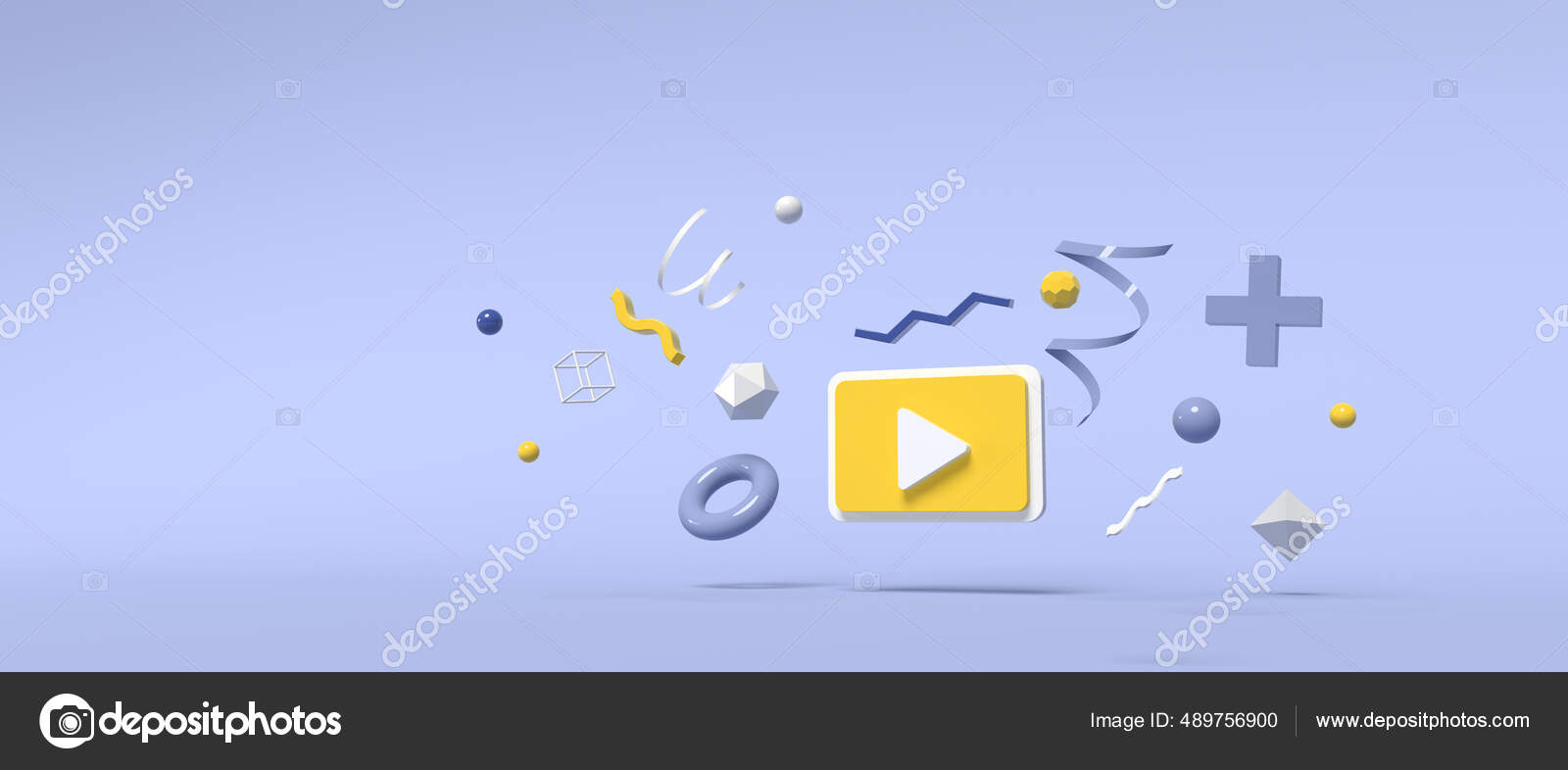 Play and start button icon - 3D render — Stock Photo © Melpomene #489756900