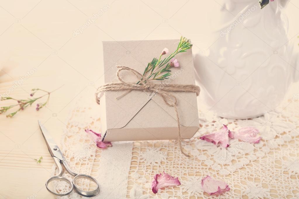 Hand crafted gift box Stock Photo by ©Melpomene 67086977