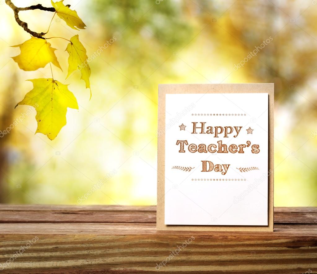 Happy Teachers Day greeting card — Stock Photo © Melpomene #83257984