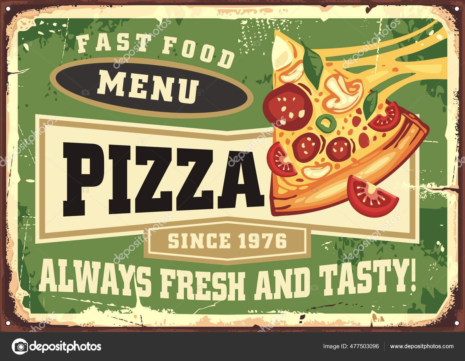 Retro Pizza Graphic