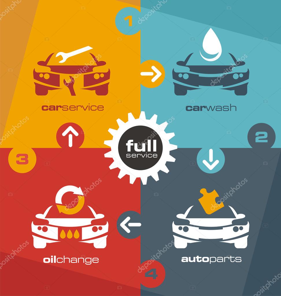 Full car service info graphic Stock Vector Image by ©lukeruk #59271917