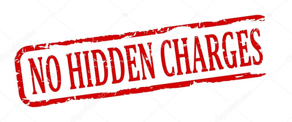 Damaged oval red stamp - no hidden charges — Stock Photo © petr73 #67749337