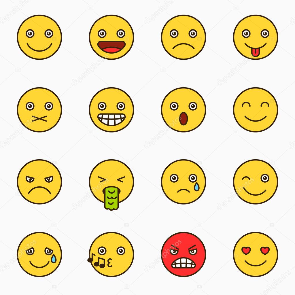 Emoticons set, yellow website emoticons Stock Vector by ©hollygraphic ...