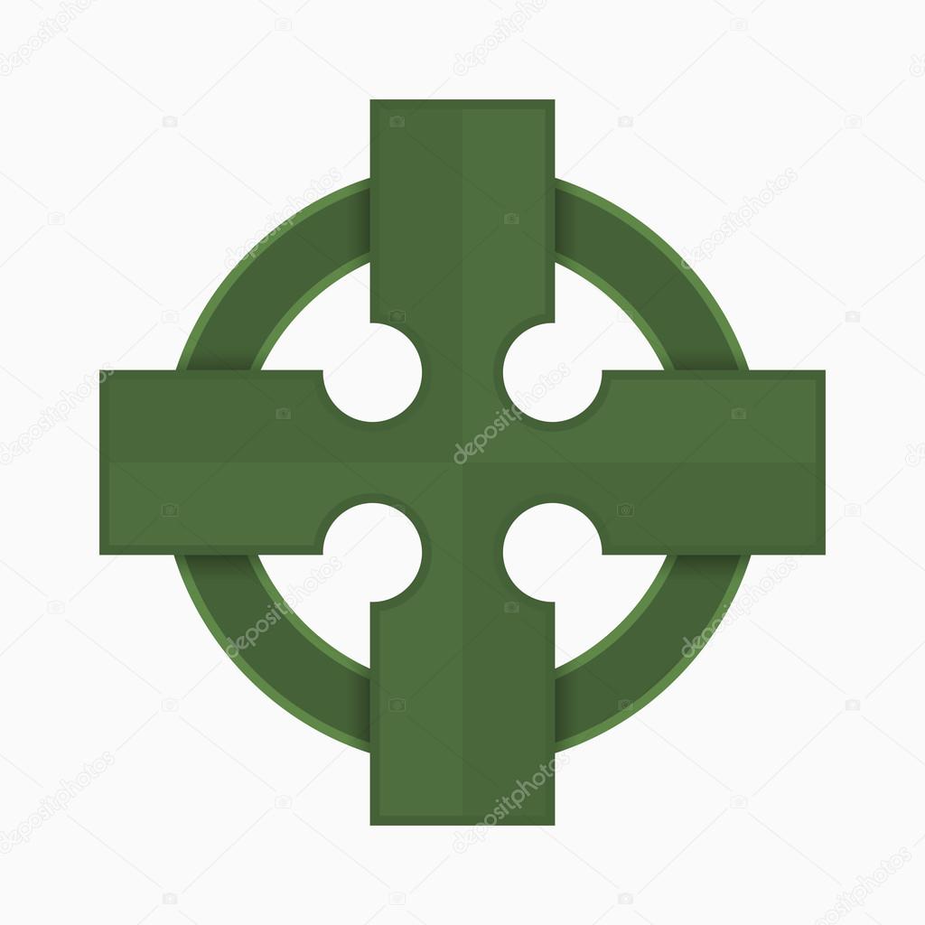 Grünes Keltisches Kreuz Clipart