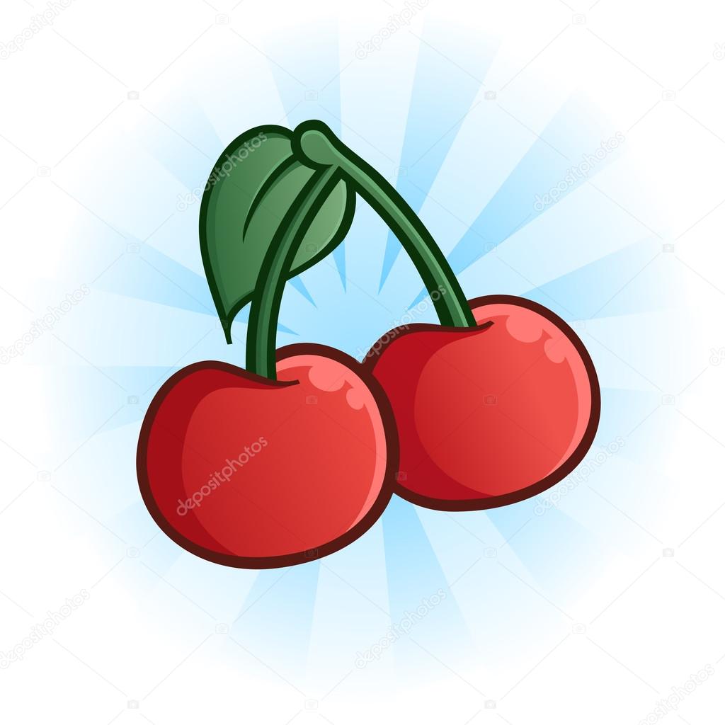 Cherries Cartoon Illustration — Stock Vector © aoshlick #120101908