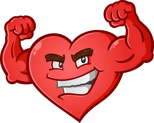 Heart Flexing Muscles Cartoon Character Stock Vector Image by ©aoshlick ...
