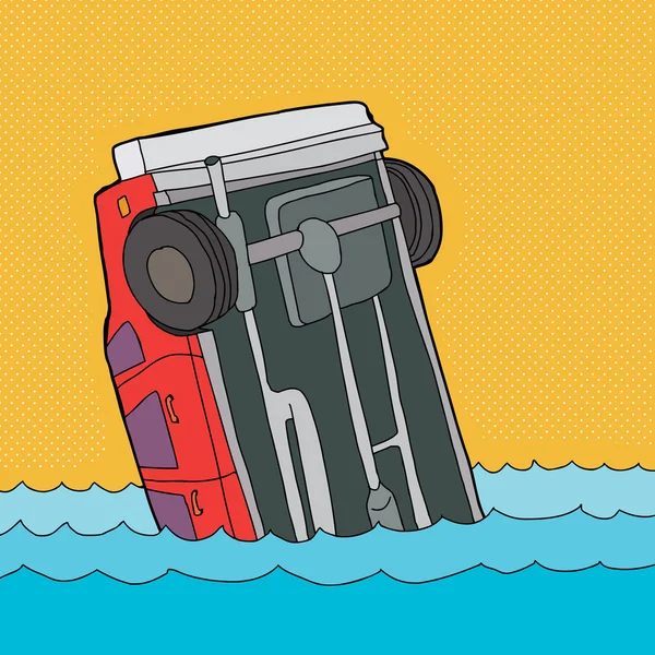 Car Floating in Water Stock Vector Image by ©theblackrhino #55119413