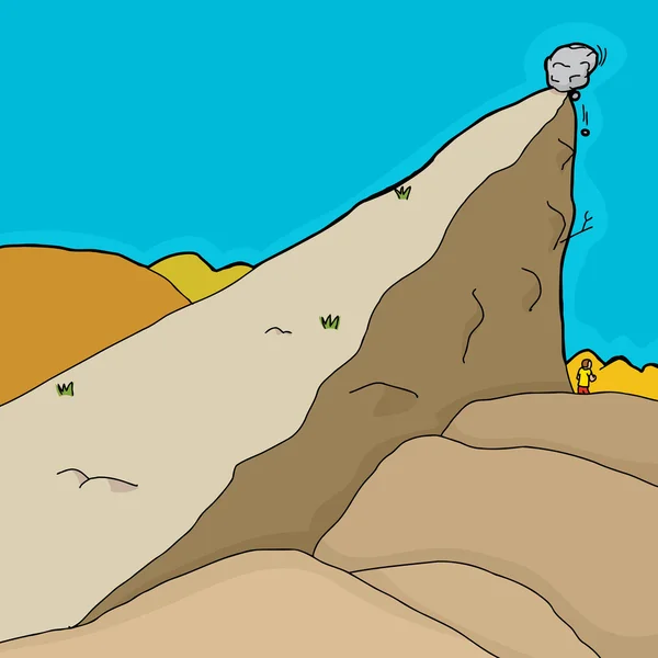 Pushing boulder Vector Images | Depositphotos