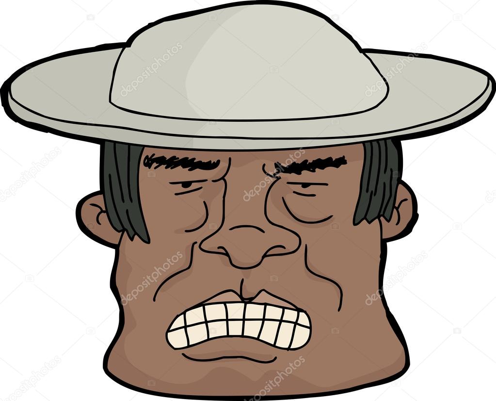 Angry Man in Hat Stock Vector Image by ©theblackrhino #59625119