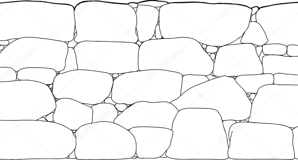 Rock Wall Outline Stock Vector by ©theblackrhino 72329981