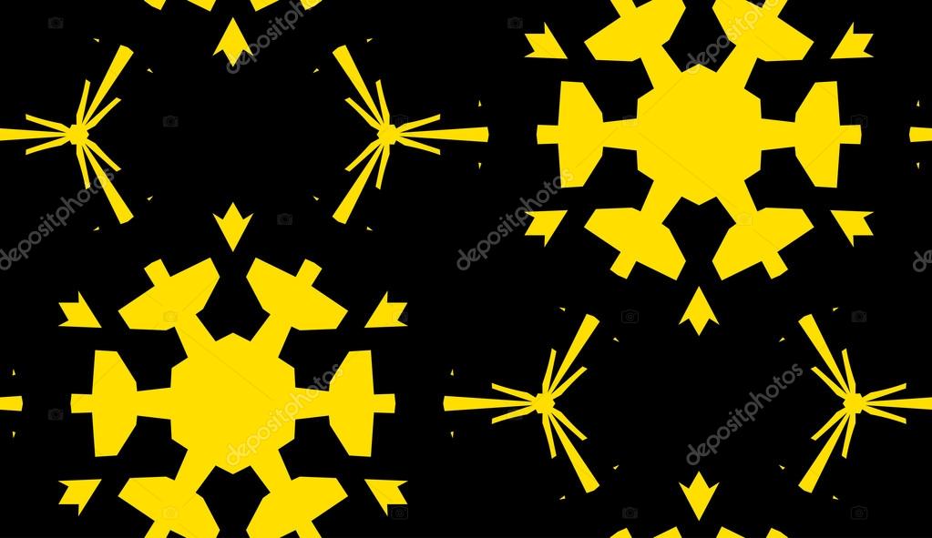 Yellow Snowflake Pattern — Stock Vector © theblackrhino #75831733