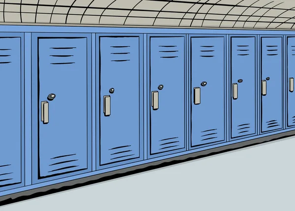 Blue lockers Vector Art Stock Images | Depositphotos