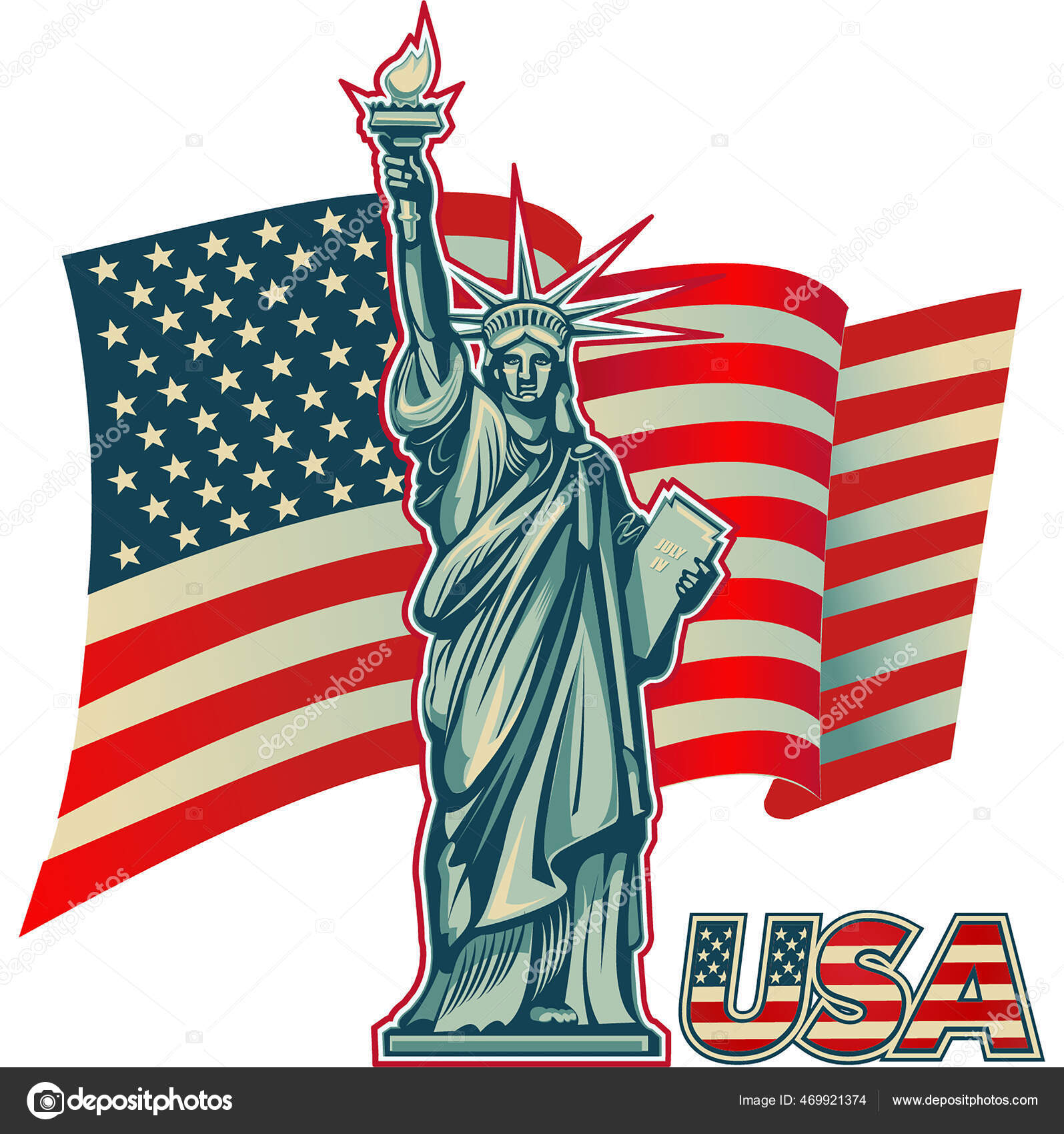 Estatua De La Libertad Con Bandera La Estatua De La Libertad Reabre Al