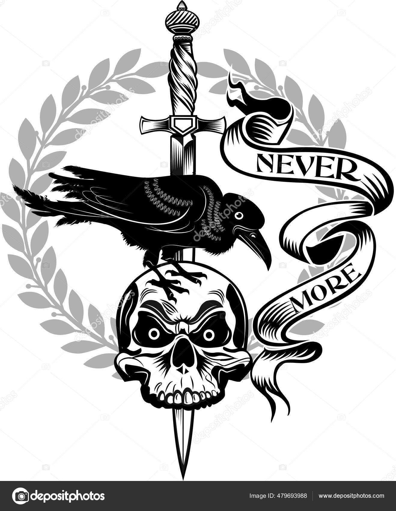 Skull Dagger Drawing