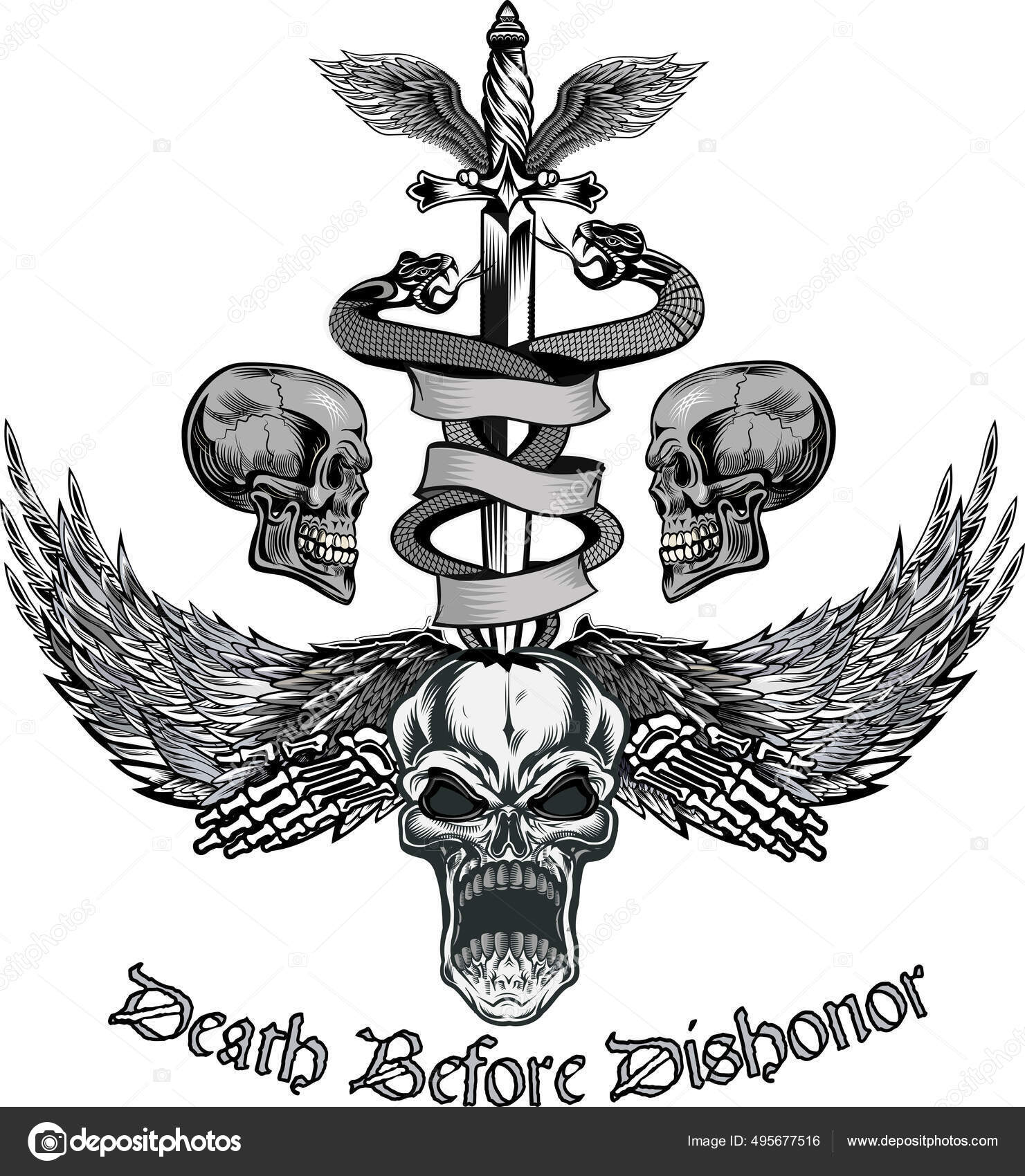Death Skull Tattoo Designs
