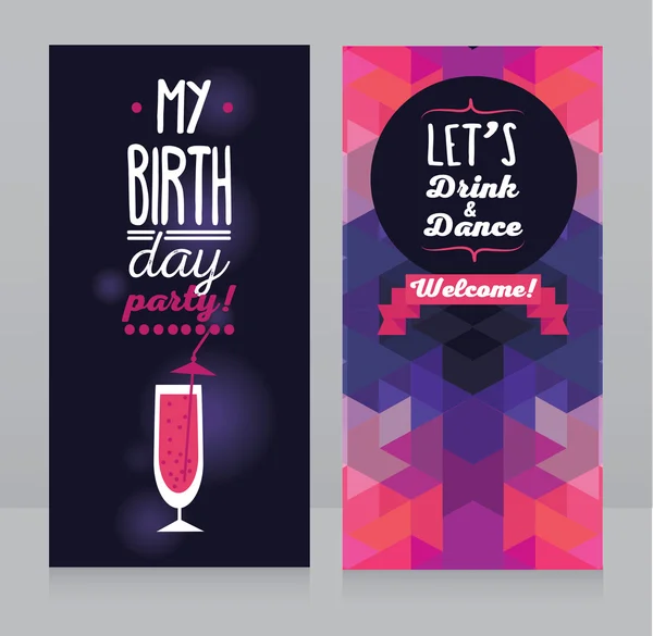 Invitation for birthday party Stock Vector Image by ©ghouliirina #70580247