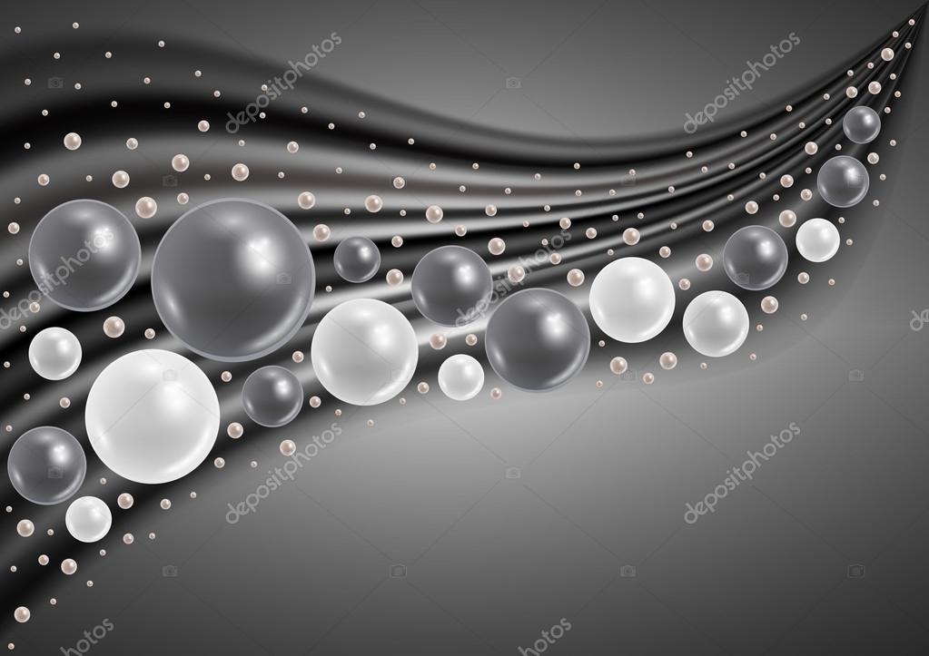 Grey and white pearls background Stock Vector Image by ©Angeliina #52964793