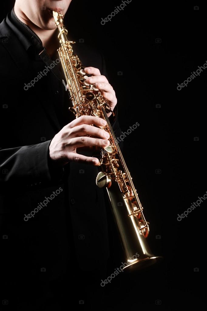 Saxophone soprano musical instruments Stock Photo by ©alenavlad 64858711