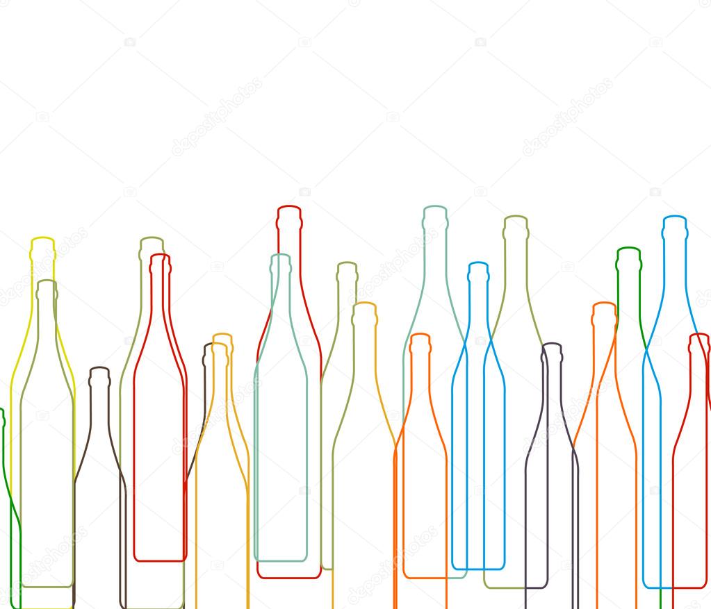 Background with bottles set Stock Vector Image by ©dodes #54754321