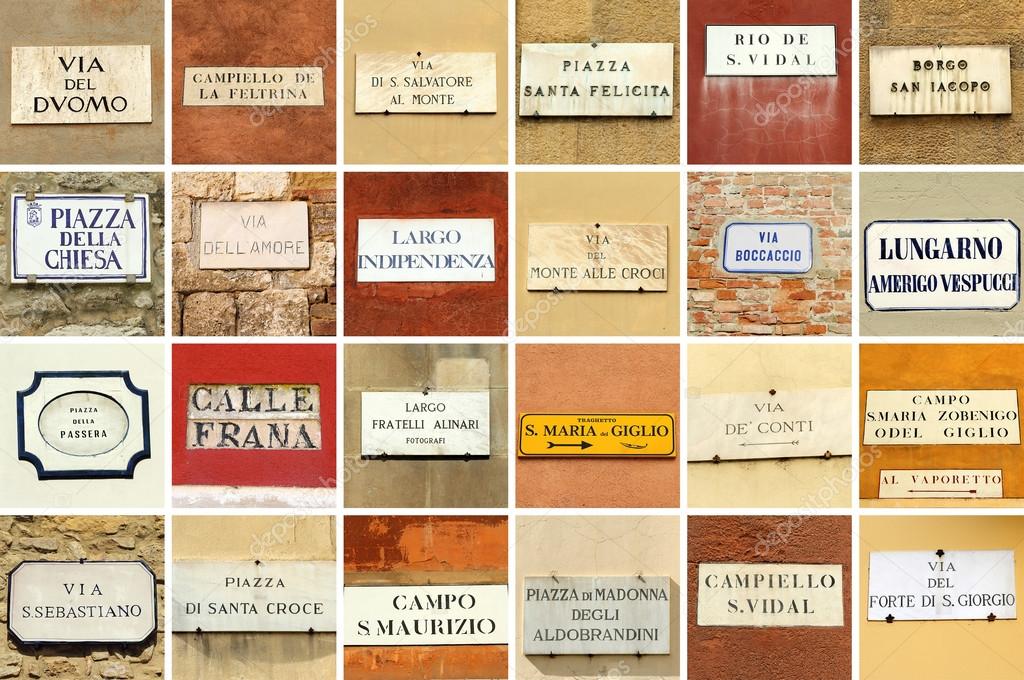 Italian Street Signs