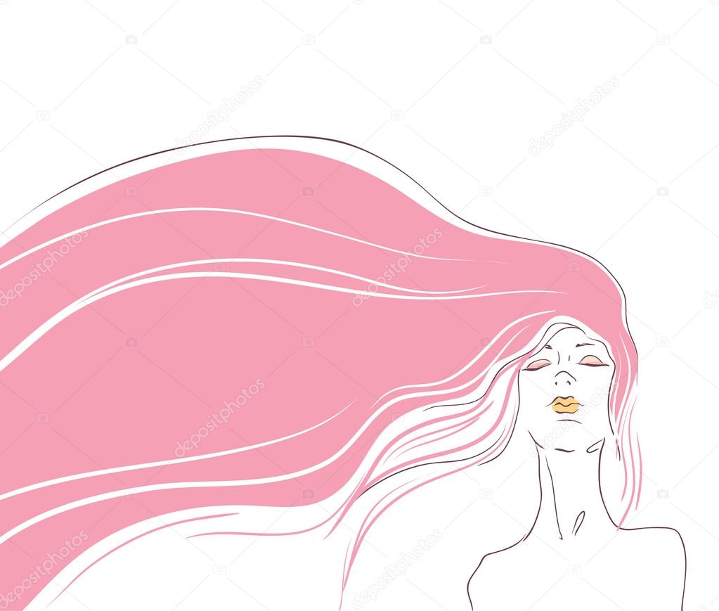 Hermosa chica Vector de stock #54570749 de ©flurno.art