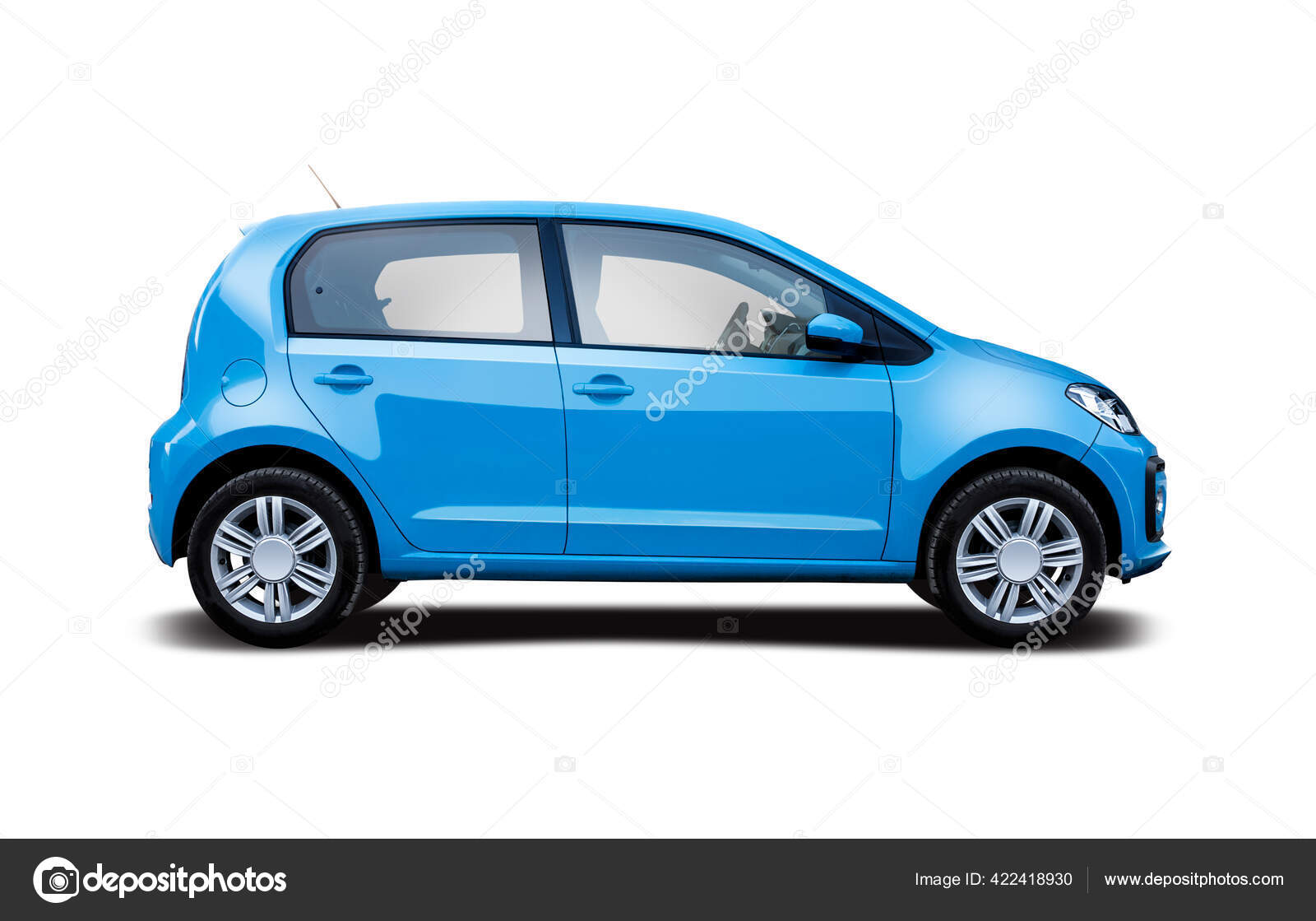 Small Hatchback City Car Side View Isolated White Background – Stock ...