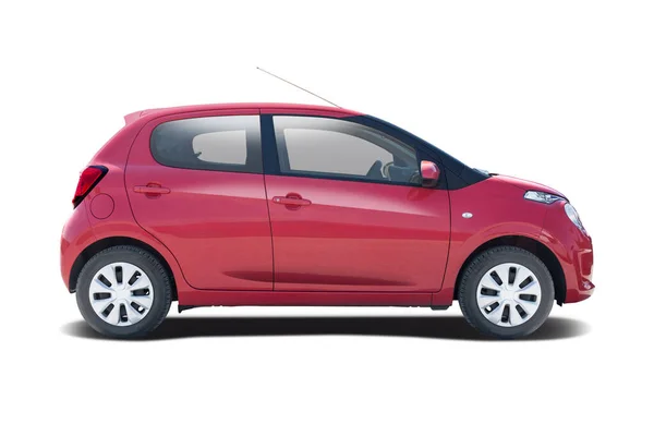 Small Hatchback City Car Side View Isolated White Background – Stock ...