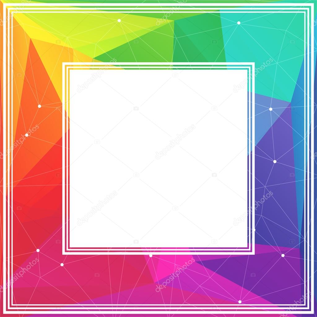 Rainbow bright border — Stock Vector © tokhiti #108763630