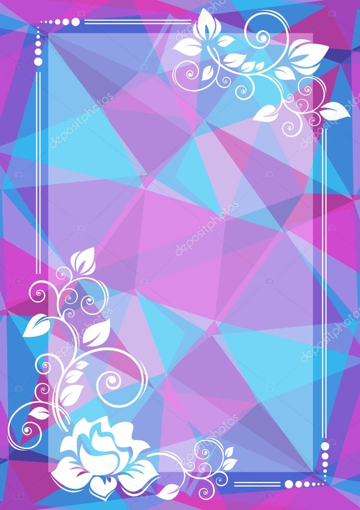 Violet floral border Stock Vector Image by ©tokhiti #110917218