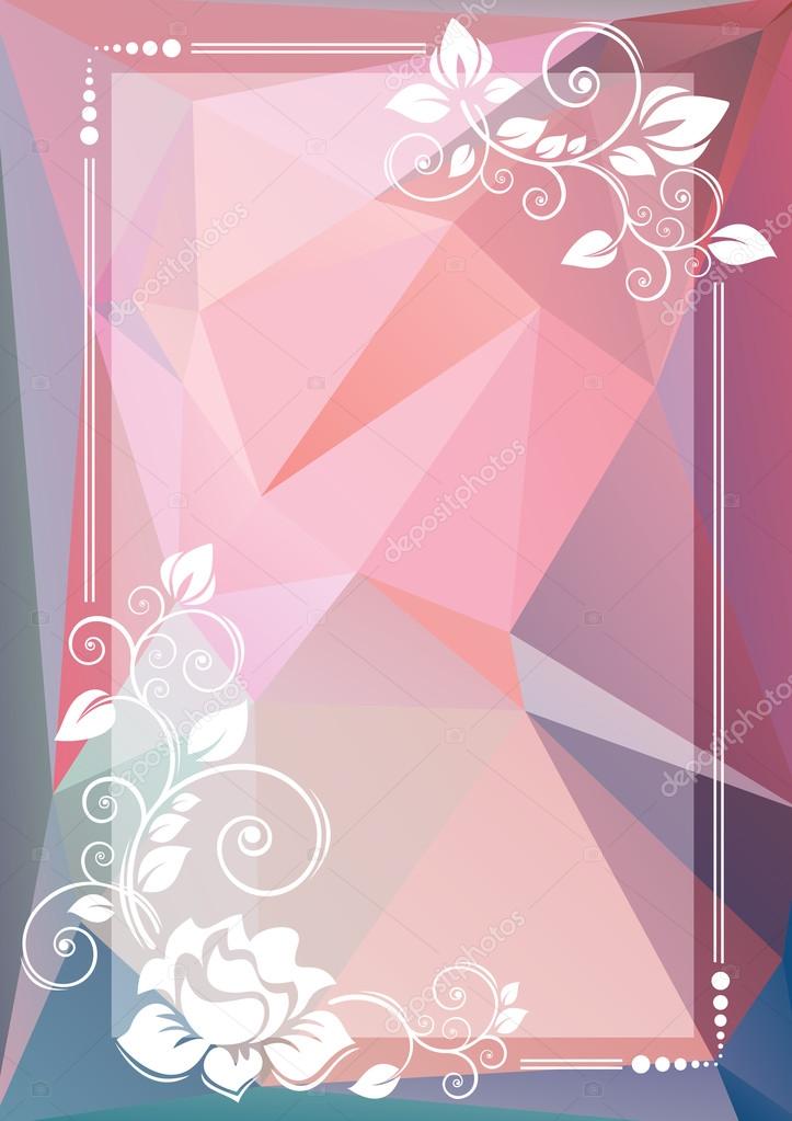 Pink blue floral border — Stock Vector © tokhiti #114968086