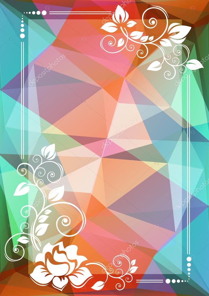 Blue brown floral border Stock Vector Image by ©tokhiti #117203520