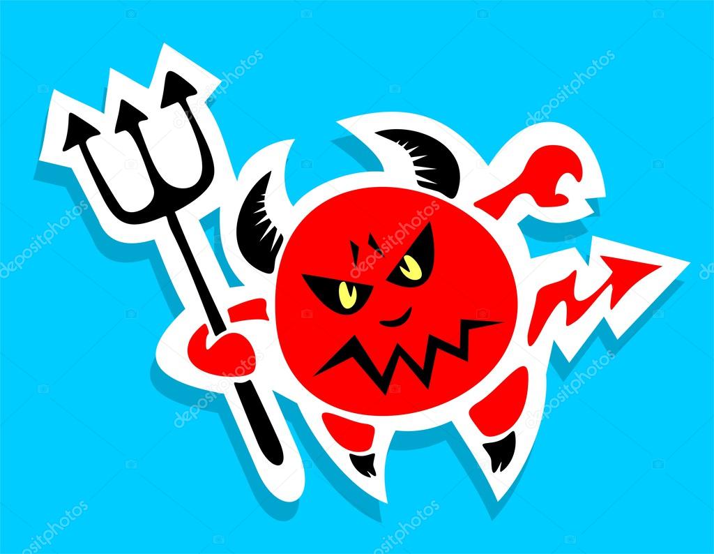 Devil with trident Stock Illustration by ©tokhiti #52574545