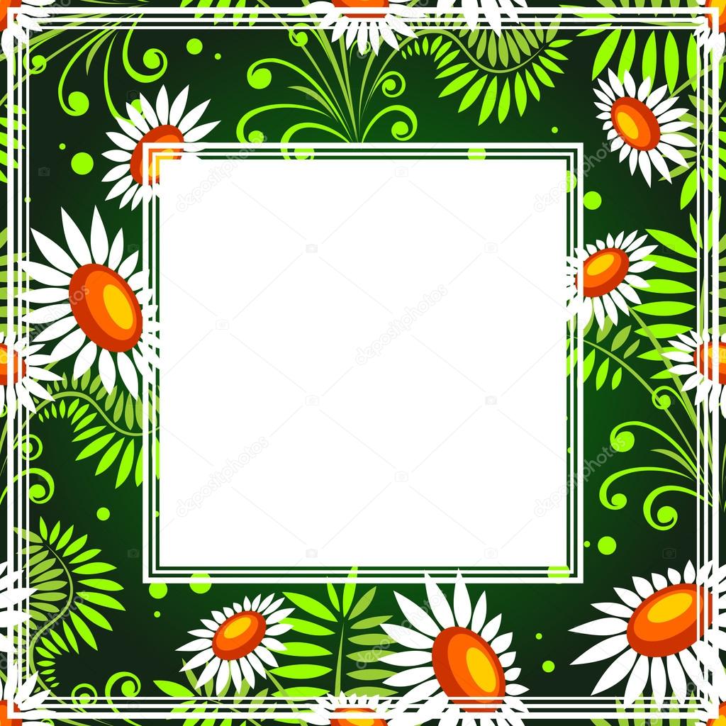 Green floral border Stock Vector by ©tokhiti 78612346