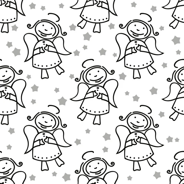 Angels seamless pattern Vector Art Stock Images | Depositphotos
