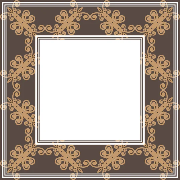 Gentle brown floral border — Stock Vector © tokhiti #83561280