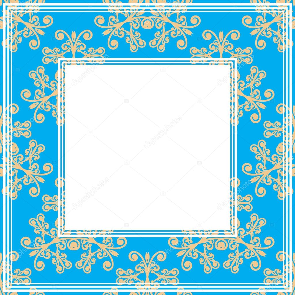 Blue ornate border Stock Vector Image by ©tokhiti #86233480
