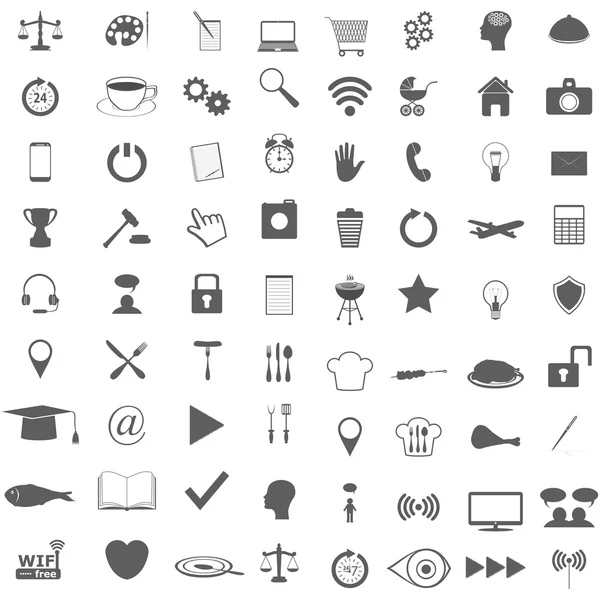 Set of white navigation web icons Stock Vector Image by ©kurka.lukas ...