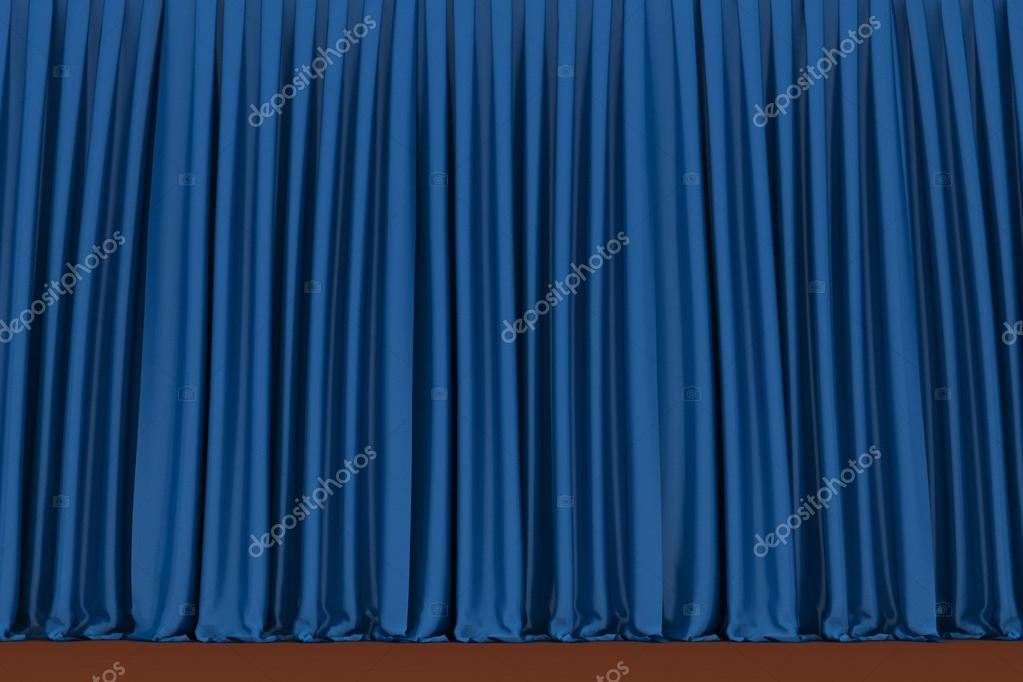 Cortina de teatro azul, fundo — Foto © 3DDock #71744385