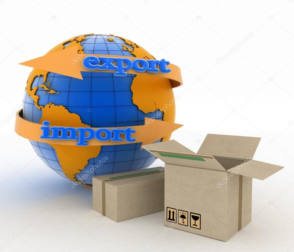 Flecha de importación y exportación alrededor de la tierra para los ...