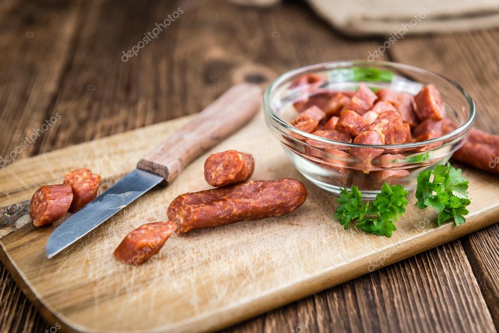 German Mettwurst, Chilli flavoured Stock Photo by ©HandmadePicture ...