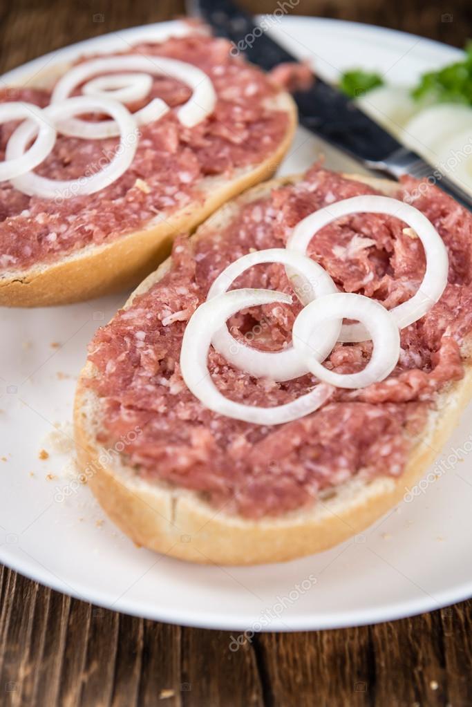 Mett on a buns, German cuisine Stock Photo by ©HandmadePicture 110963738